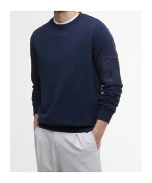 Barbour Grip Crew Neck Sweater With Zipped Pocket