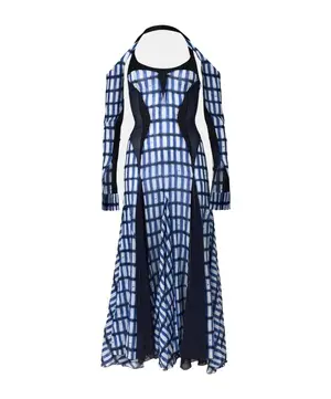 Off-White Color-blocked Maxi Dress - Black