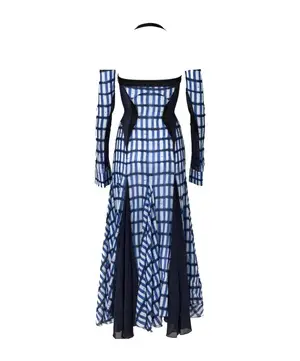 Off-White Color-blocked Maxi Dress