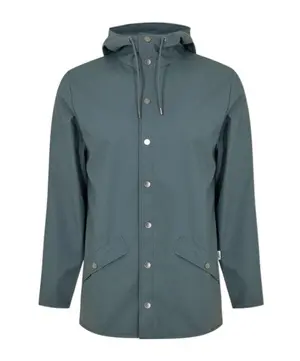 Rains Long-sleeved Hooded Raincoat - Green