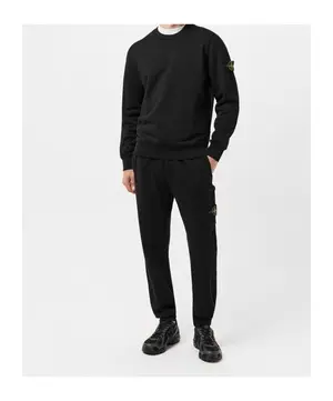 Stone Island Logo Lightweight Cotton Fleece Jumper