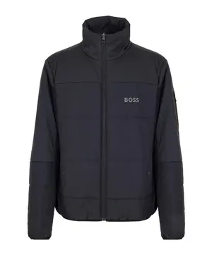 Hugo Boss Stand Collar Padded Jacket - Black