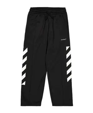 Off-White Diagonal Stripe Track Pants - Black
