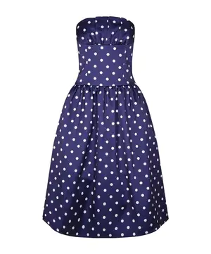 SELF-PORTRAIT Polka Corset Midi Dress
