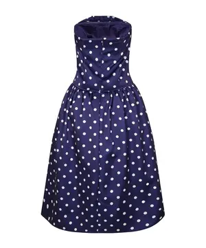 SELF-PORTRAIT Polka Corset Midi Dress