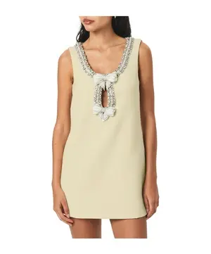 SELF-PORTRAIT Embellished Bow Mini Dress