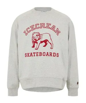 ICECREAM Crew Neck Long-sleeved Sweatshirt - White