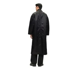 Hugo Boss Longline Coat With Monogram Pattern