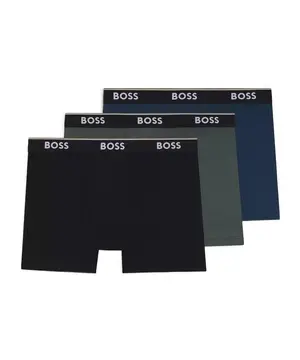 Hugo Boss Boss Bodywear 3 Pack Boxer Briefs With Logo Detail - Black