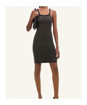 COURREGES Sleeveless Square Neck Mini Dress
