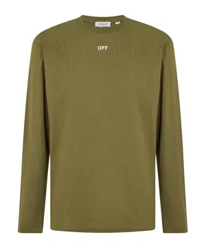 Off-White Long-sleeved T-shirt - Green