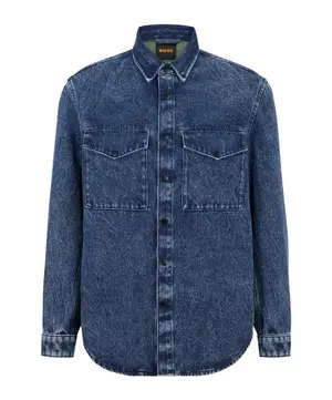 Hugo Boss Dark Acid-wash Denim Shirt