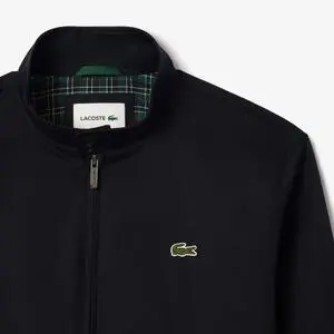 Lacoste Twill Harrington Jacket With Embroidered Croc Emblem