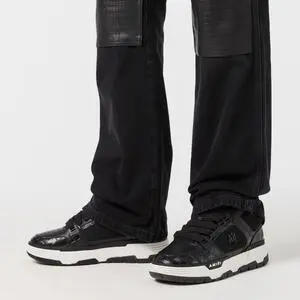Amiri Low-top Sneakers With Crocodile Pattern Splicing