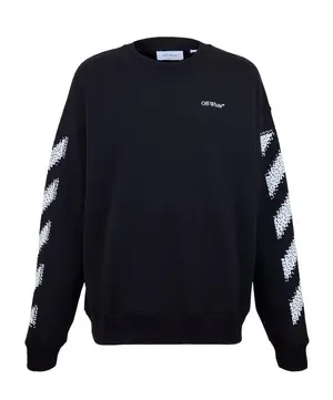 Off-White Diagonal Stripe Long Sleeve Sweatshirt