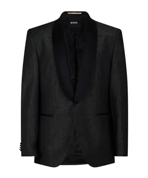 Hugo Boss Velvet Lapel Blazer - Black
