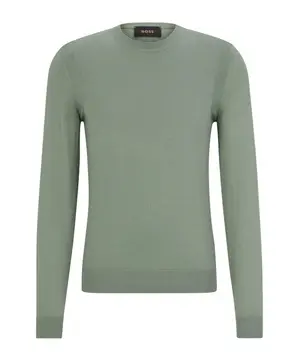 Hugo Boss Round Neck Knitted Top - Gray
