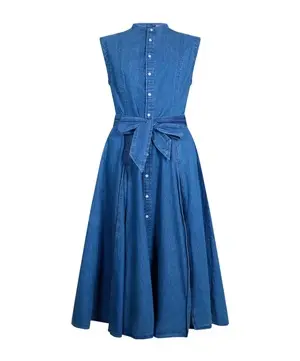 Ralph Lauren Denim Shirt Dress With Waist Tie