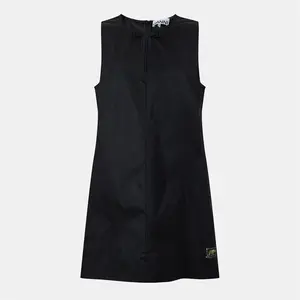 GANNI Sleeveless Round Neck Mini Dress