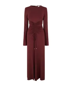 Max Mara Stretch Jersey Maxi Dress - Red