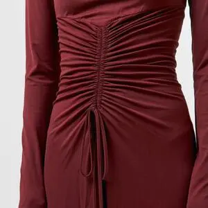 Max Mara Stretch Jersey Maxi Dress - Red