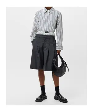 MARINE SERRE Striped Pattern Long-sleeve Shirt