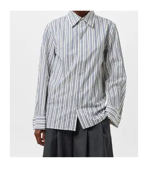 MARINE SERRE Striped Pattern Long-sleeve Shirt