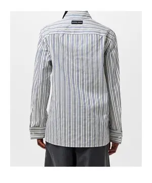 MARINE SERRE Striped Pattern Long-sleeve Shirt
