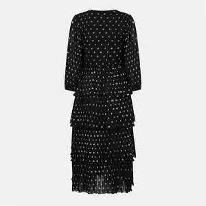 GANNI Printed Tiered Midi Dress
