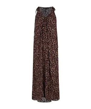 ANINE BING Sleeveless Leopard Print Maxi Dress