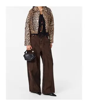 GANNI Leopard Print Casual Jacket
