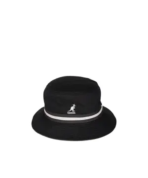 KANGOL Striped Fisherman's Hat - Black