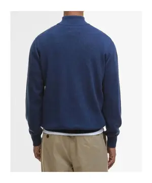 Barbour Long-sleeved Half-zip Knit Sweater - Blue