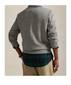 Polo Ralph Lauren Quarter Zip Fleece With Embroidered Logo - Gray