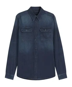 Hugo Boss Hbb Double Breasted Denim Shirt