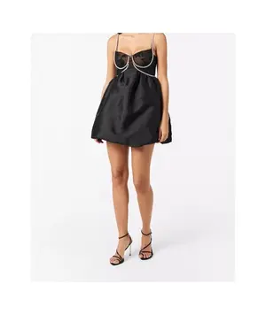 SELF-PORTRAIT Mini Halterneck Embellished Dress