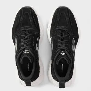 Balenciaga Suede And Mesh Chunky Sneakers - Black