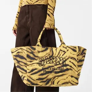 GANNI Xxl Logo Tote Bag