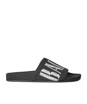 Balenciaga Logo Slides - Black