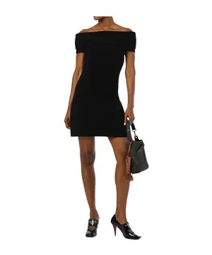 Givenchy Ribbed Off-the-shoulder Mini Dress