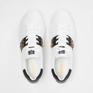 Versace Leather Low-top Sneakers With Medusa Emblem
