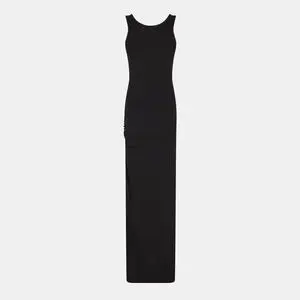 Versace Ruched Maxi Dress With Side Slit