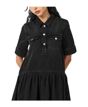 GANNI Button-up Denim Mini Dress