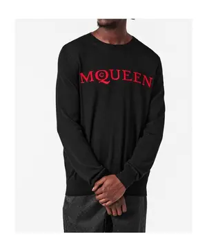 Alexander McQueen Knit Sweater With Red Lettering