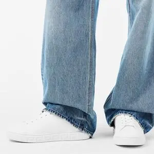 Versace Leather Low-top Sneakers With Greek Key Detailing