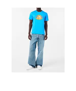 Versace Leather Low-top Sneakers With Greek Key Detailing