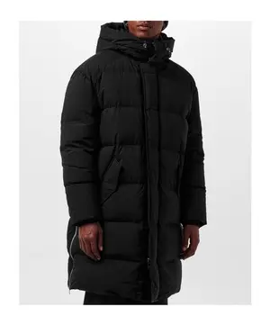 Moose Knuckles Mid-length Quilted Hooded Puffer Coat