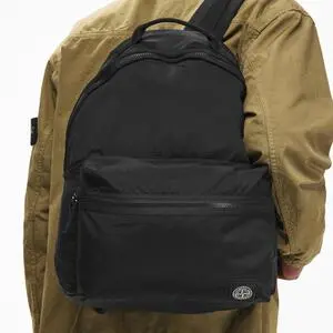 Stone Island Backpack With Zip Pocket - Black