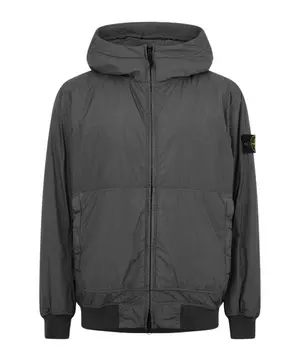 Stone Island Crinkle Reps Hooded Jacket - Black