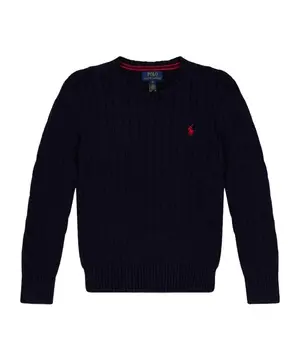Polo Ralph Lauren Cable Knit Crewneck Sweater - Black